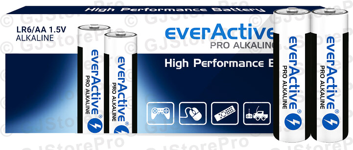 10 Piles AA LR6 Everactive Pro Alcaline - GJStorePro